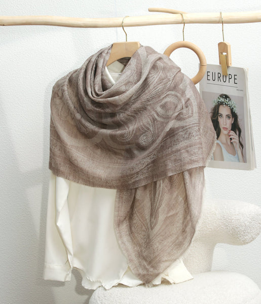 100% Cashmere cocoa-brown square scarf – JOLIEANDCO